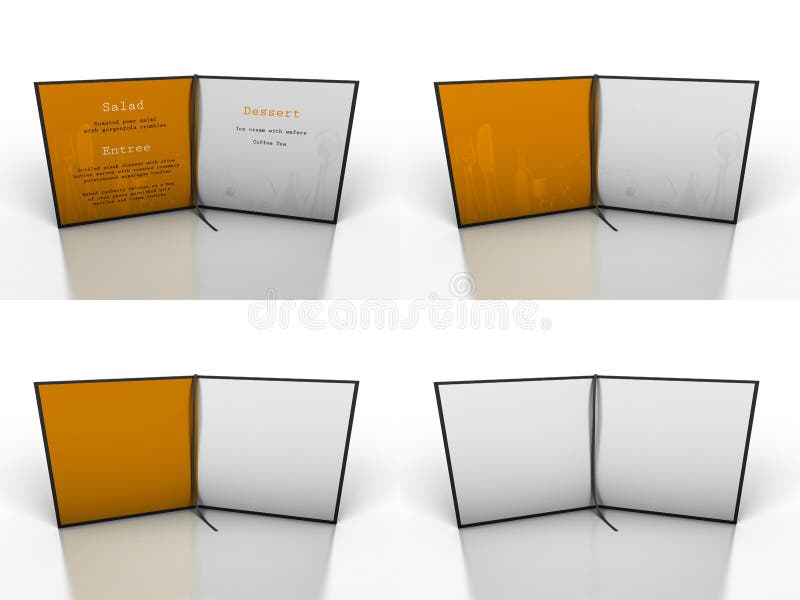 Menu Card with Clipping Path Stock Illustration - Illustration of ...