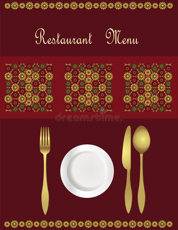 Menu Card Design stock vector. Illustration of green - 17592453