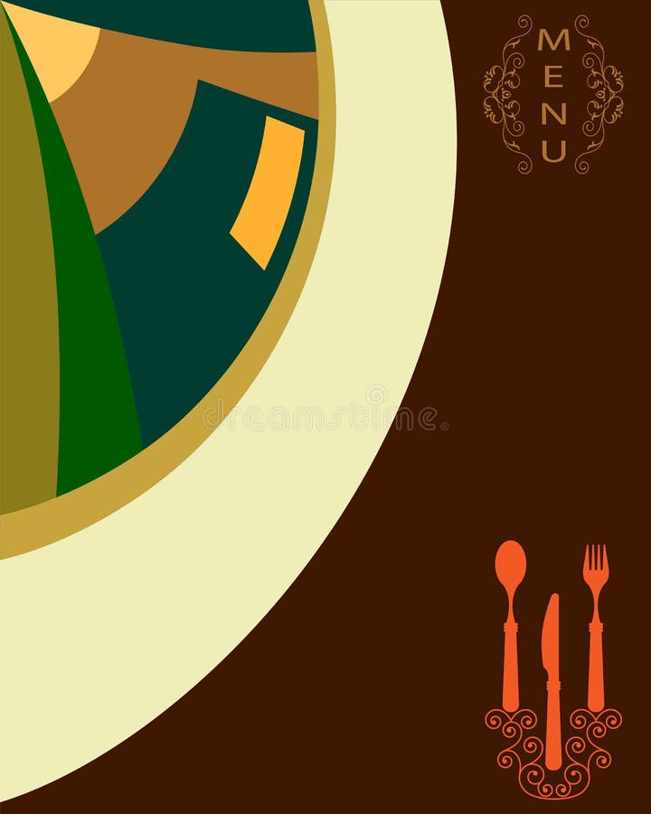 Menu Card Design Template stock vector. Illustration of artistic ...
