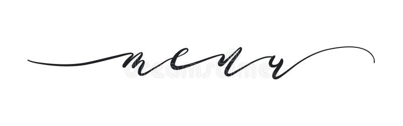 Menu Card. Hand Drawn Quote. Modern Brush Calligraphy Stock Vector ...