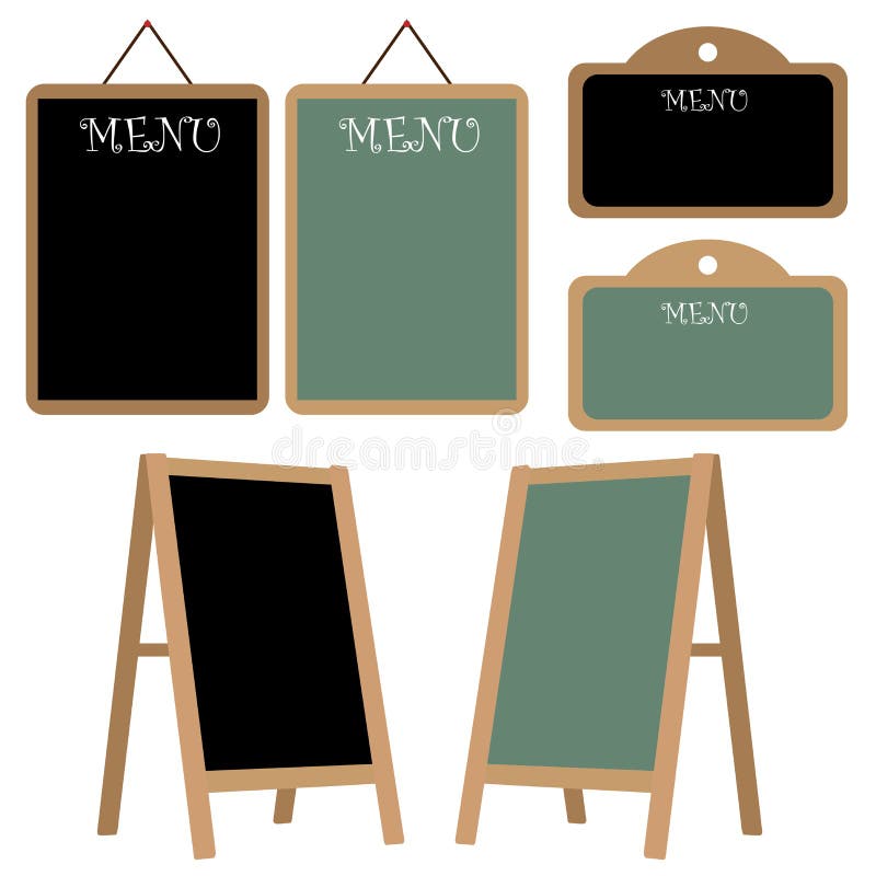 Menu chalkboard set stock vector. Illustration of special - 37079377