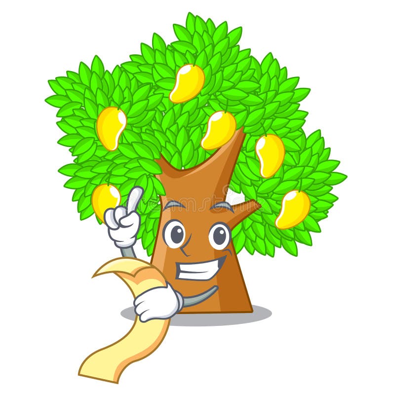 With Menu Character Mango Tree beside the House Stock Vector ...