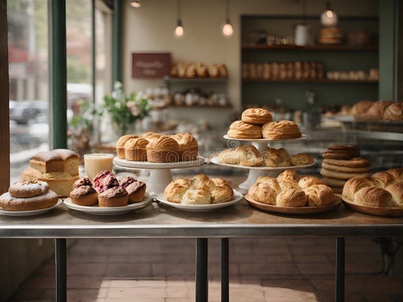 A Menu for a Charming Neighborhood Bakery, Including a Variety of ...