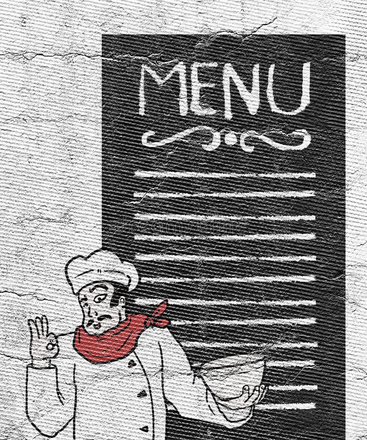 Menu chef stock illustration. Illustration of breakfast - 143377001