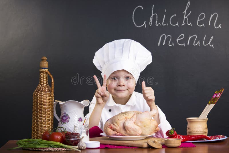 Menu of chicken stock image. Image of chef, food, prepares - 80963333