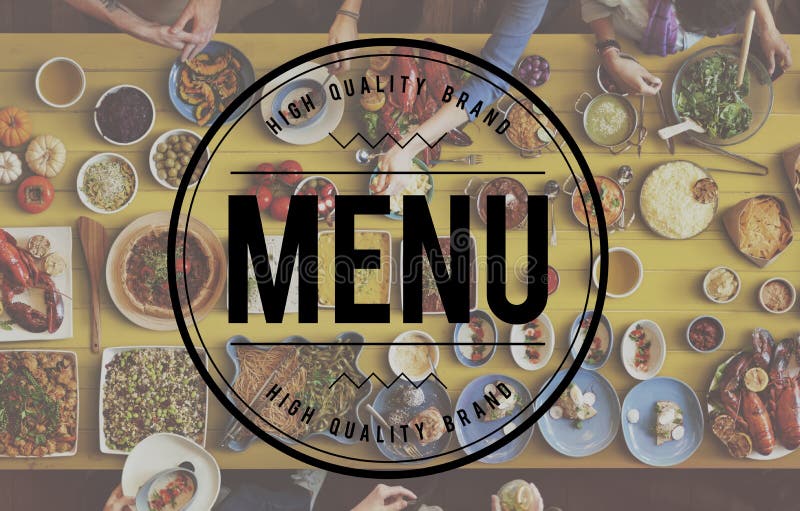 Menu Choice Cafe Computer Digital Food Options Concept Stock Image ...