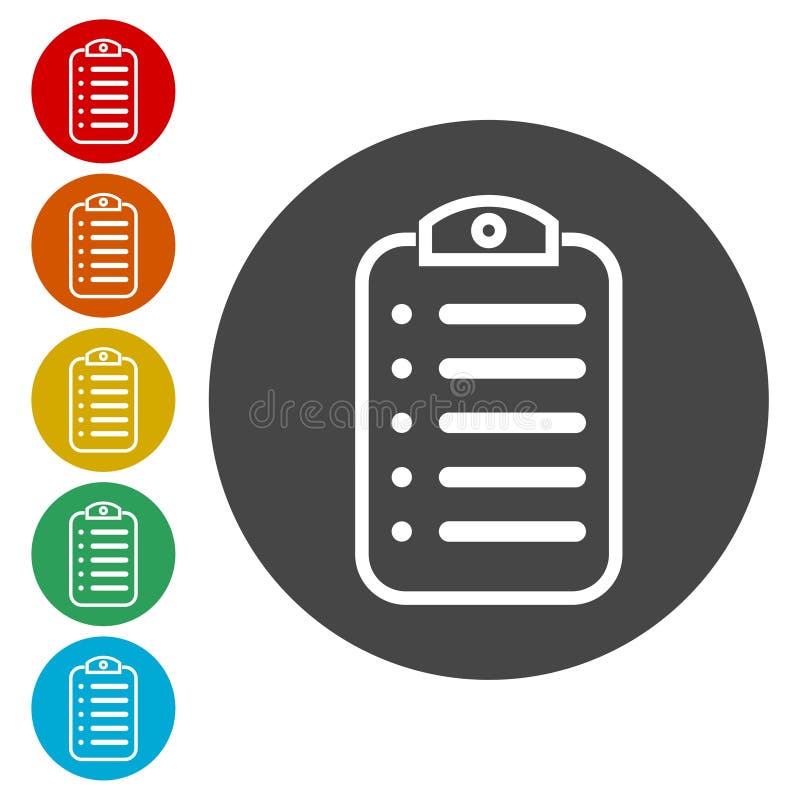 Menu Clipboard Vector Sticker Set Stock Vector - Illustration of note ...