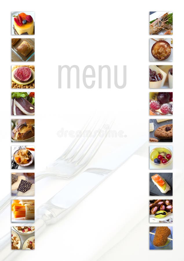Menu stock image. Image of gourmet, vegetable, collage - 55254707