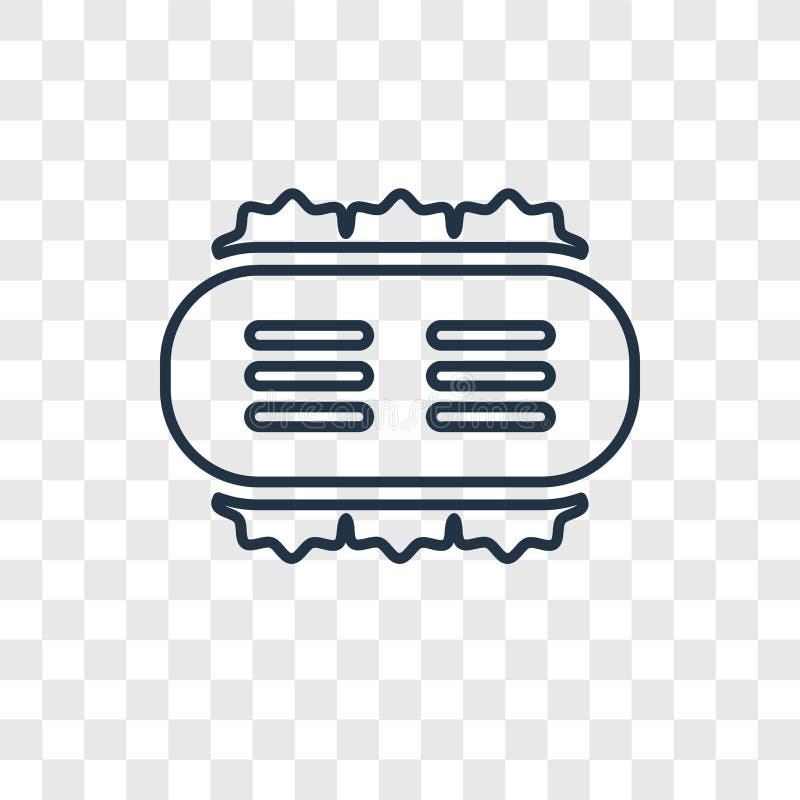 Menu Concept Vector Linear Icon Isolated on Transparent Background ...