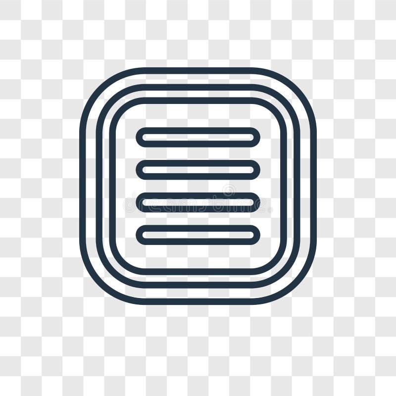 Menu Concept Vector Linear Icon Isolated on Transparent Background ...