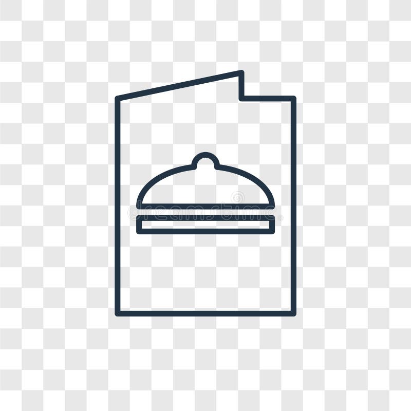 Menu Concept Vector Linear Icon Isolated on Transparent Background ...