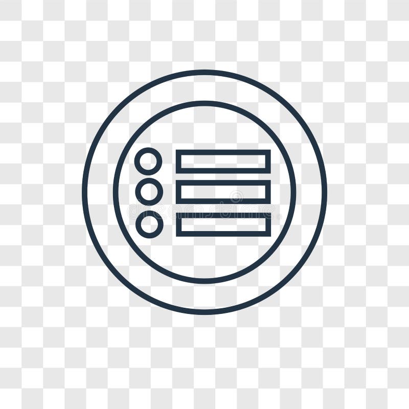 Menu Concept Vector Linear Icon Isolated on Transparent Background ...