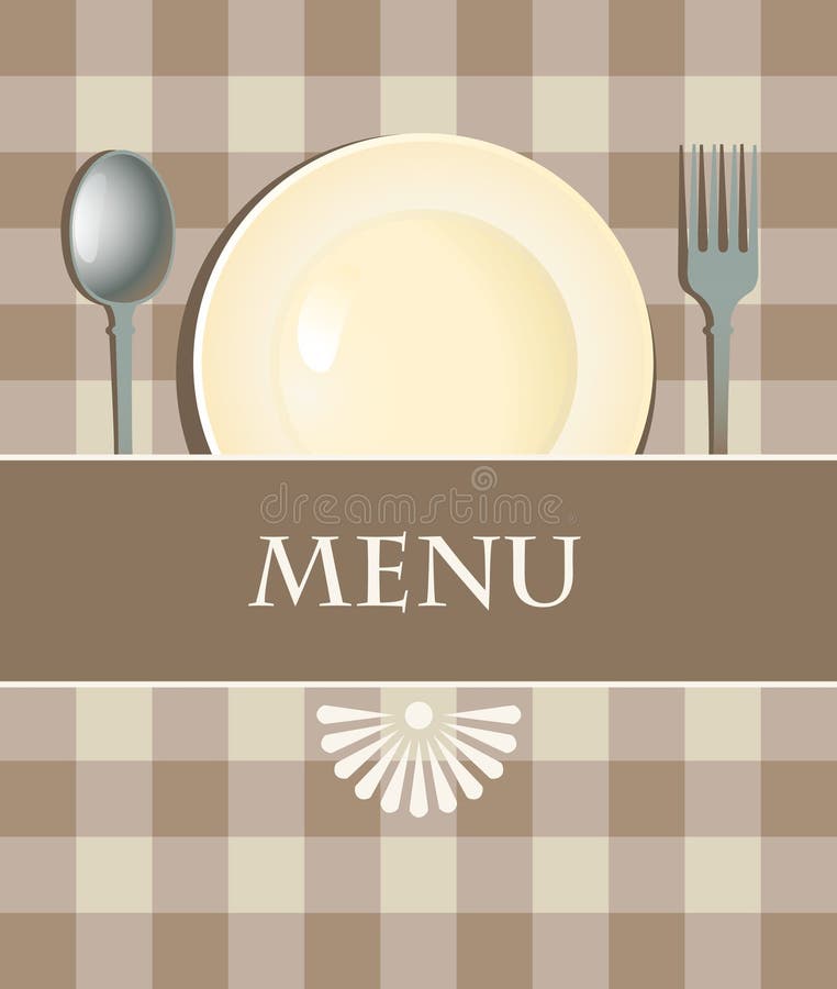 Menu Card - Red Gingham stock vector. Illustration of meal - 17859372