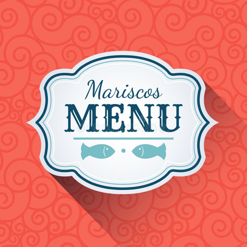 Menu De Mariscos - Texto Do Espanhol Do Menu Do Marisco Ilustração do ...