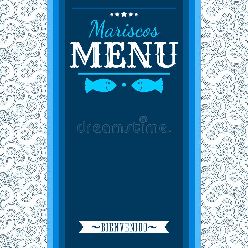 Menu De Mariscos - Texto Do Espanhol Do Menu Do Marisco Ilustração do ...