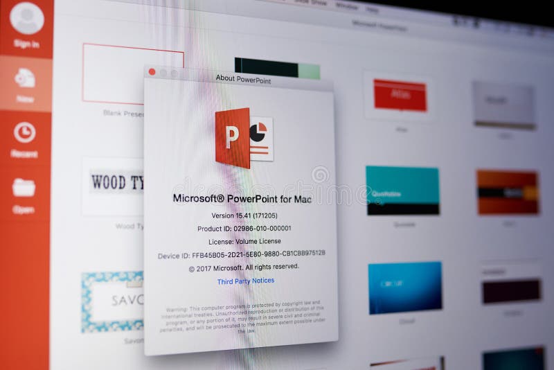 Menu De Microsoft PowerPoint Imagem de Stock Editorial - Imagem de ...