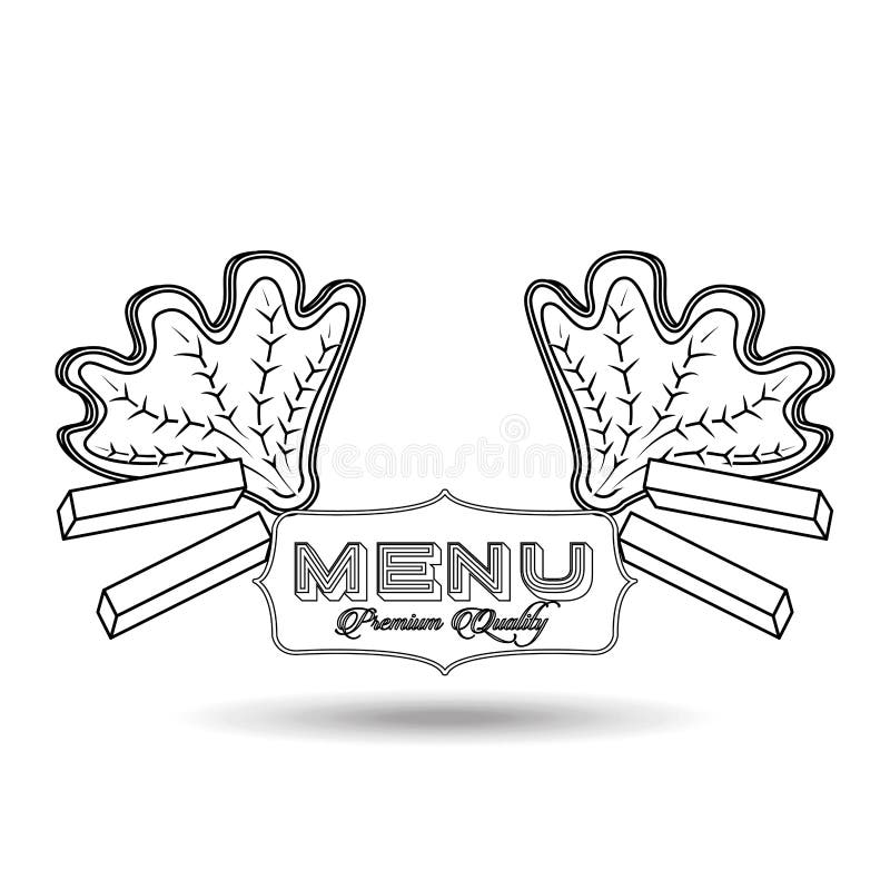 Menu delicious food design stock illustration. Illustration of lunch ...