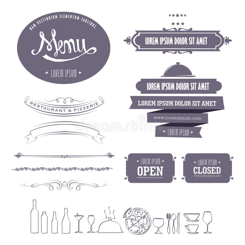 Menu design 2 stock vector. Illustration of elegance - 28528763