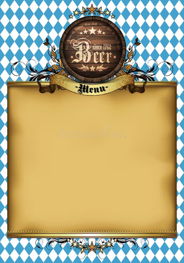 Menu design with beer stock vector. Illustration of lager - 78980116