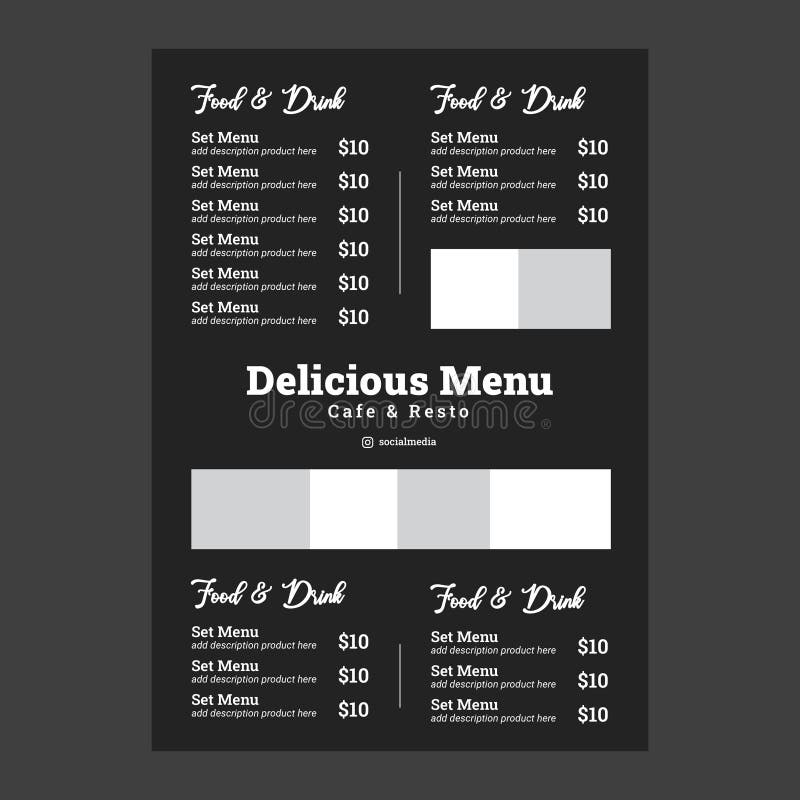 Menu Design for Business Vector Editable File Stock Illustration ...