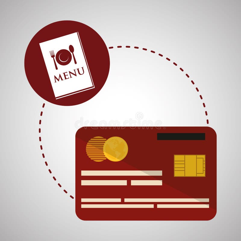 Menu Design. Credit Card Icon. Restaurant Concept Stock Vector ...