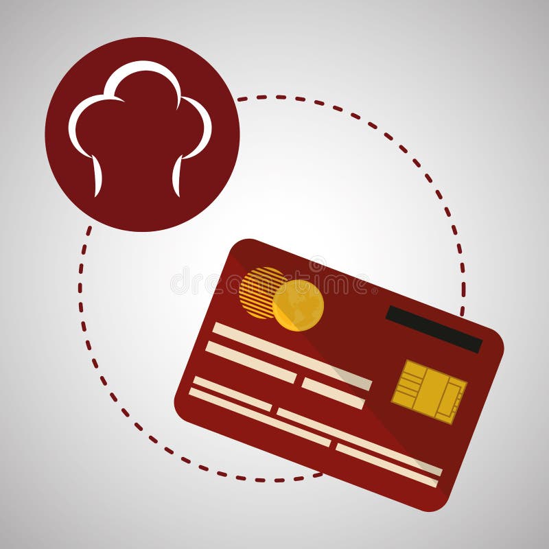 Menu Design. Credit Card Icon. Restaurant Concept Stock Vector ...