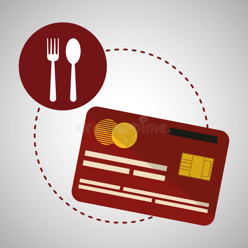 Menu Design. Credit Card Icon. Restaurant Concept Stock Vector ...