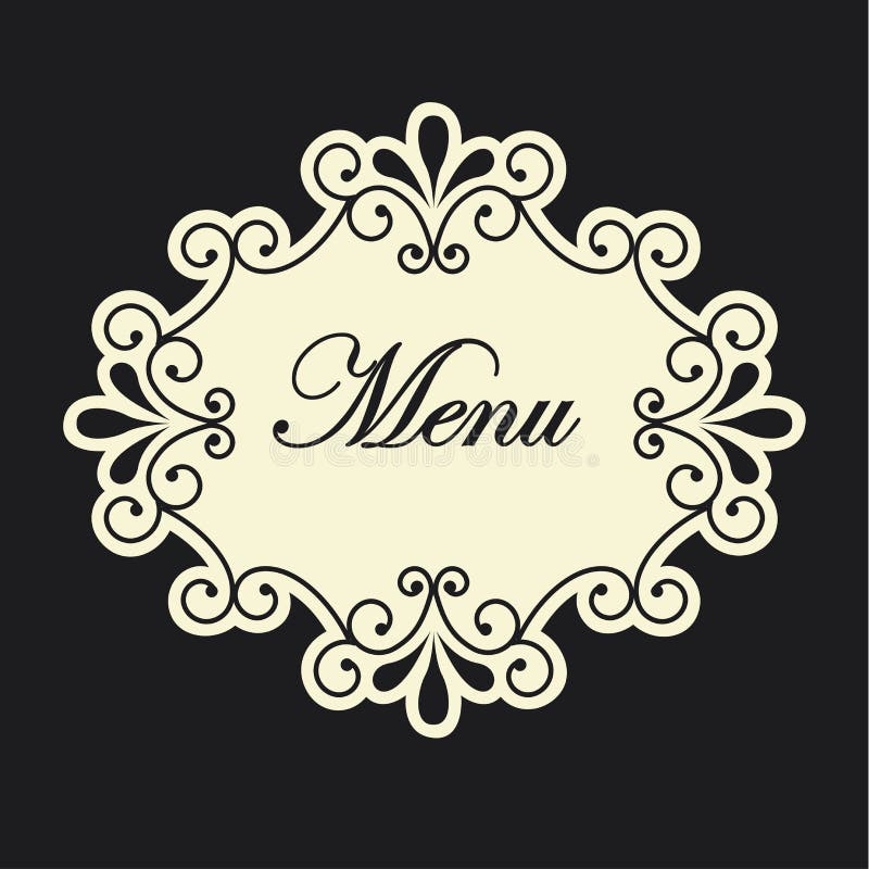 Menu design stock vector. Illustration of label, template - 44859553
