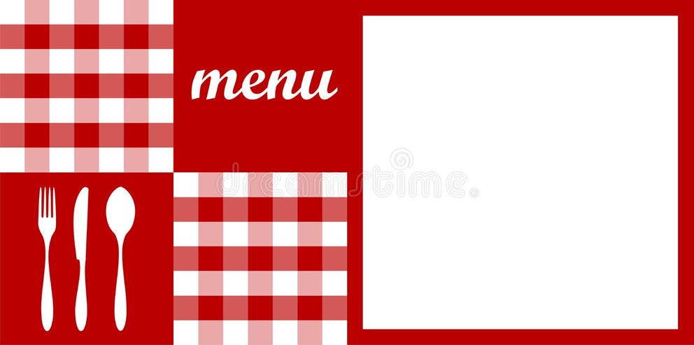 Menu Design Red Tablecloth Stock Illustrations – 2,788 Menu Design Red ...
