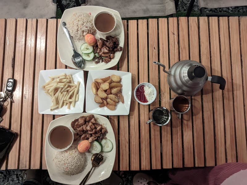 Menu 1 Dinner Set in the Form of Two Plates of Wakyu Beef Fried Rice on ...