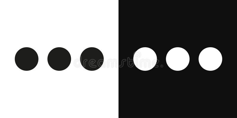 Menu Dots Icon Set. More Apps Vector Symbol Stock Vector - Illustration ...