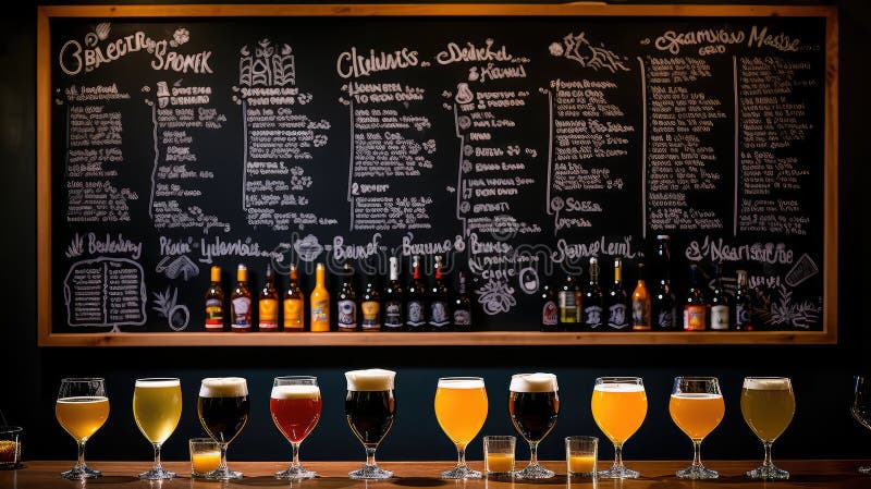 Menu draft beer outline stock illustration. Illustration of explore ...