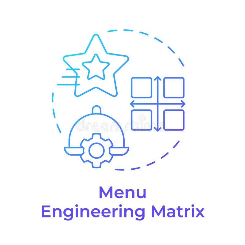 Menu Engineering Matrix Blue Gradient Concept Icon Stock Illustration ...