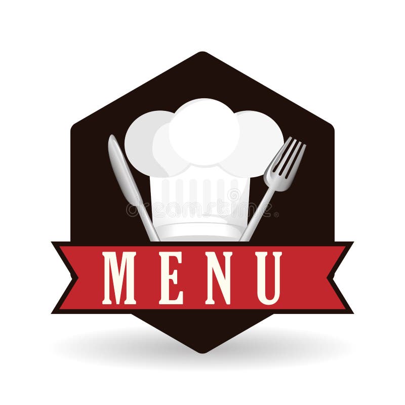 Menu Equipment Design Over White Background, Vector Illustration Stock ...