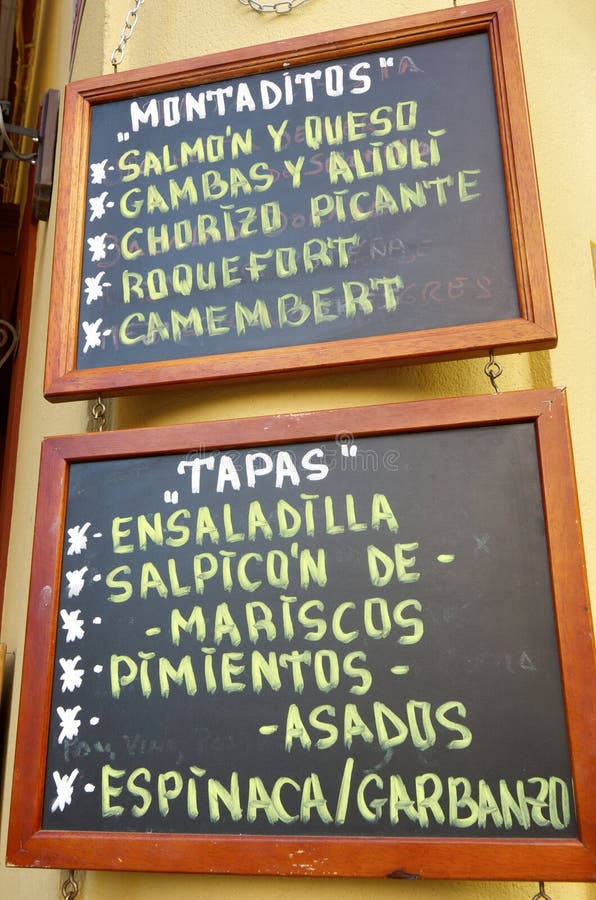 Menu espanhol imagem de stock. Imagem de curso, hostelry - 11014431