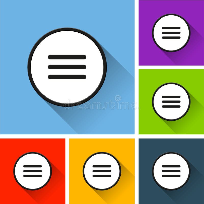 Menu Expand Icon on Checkered Background Stock Vector - Illustration of ...