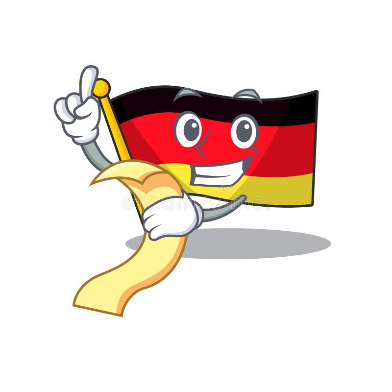 With Menu Flag Germany Cartoon Formed with Character Stock Vector ...