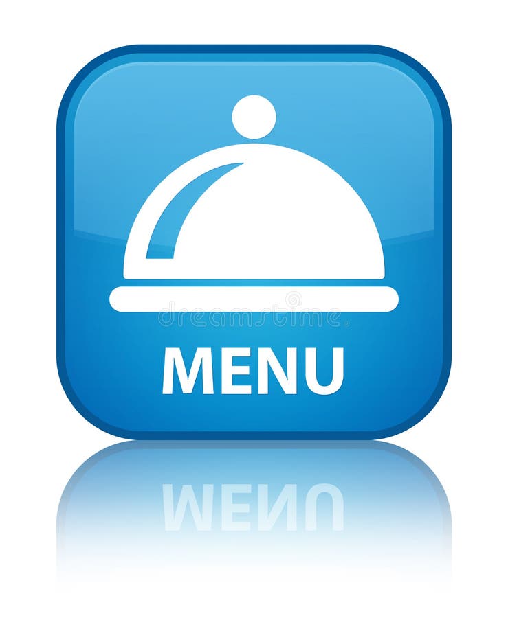 Menu (food Dish Icon) Special Cyan Blue Square Button Stock ...