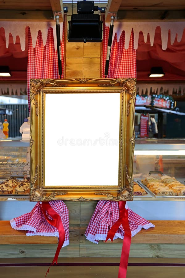 Menu Frame Bakery Shop stock photo. Image of frame, london - 328520240