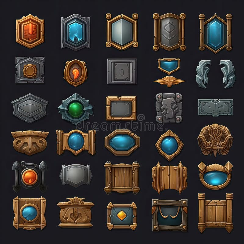 Menu Frame Medieval Ai Generated Stock Illustration - Illustration of ...