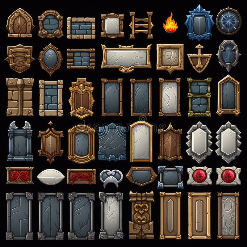 Menu Frame Medieval Ai Generated Stock Photo - Image of steel, vintage ...