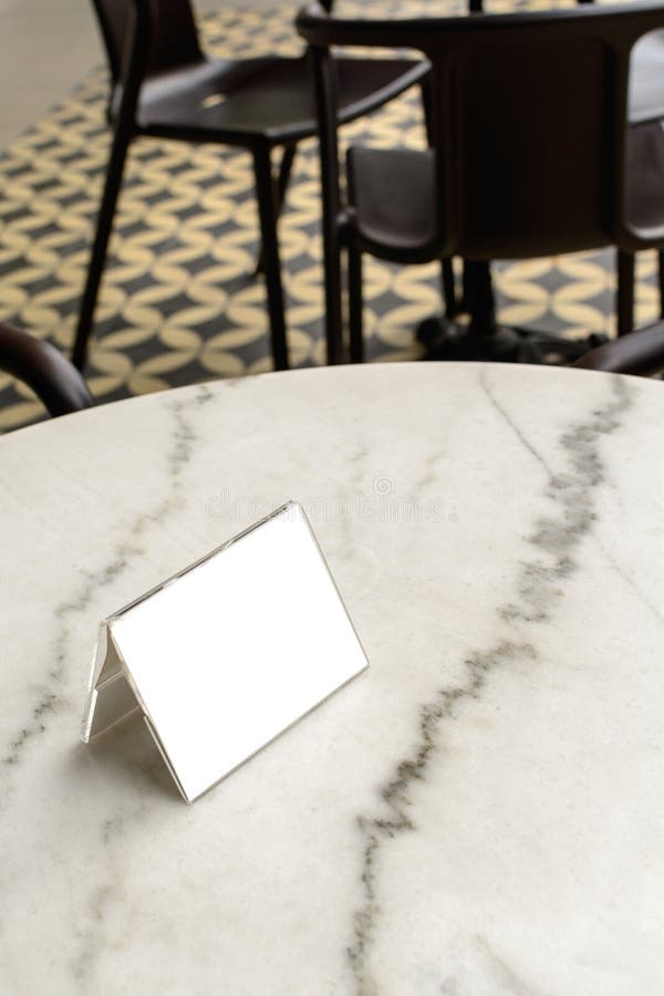 Menu Frame on Table in Restaurant Stock Image - Image of occupied ...
