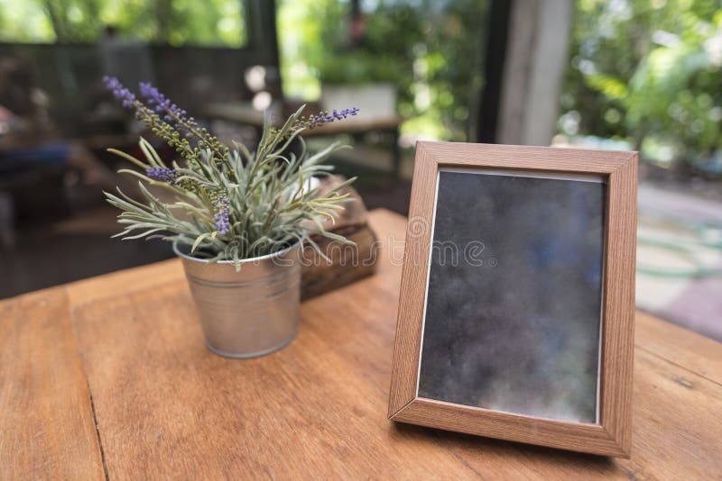 Menu Frame on Table in Restaurant Cafe Shop Stock Image - Image of ...