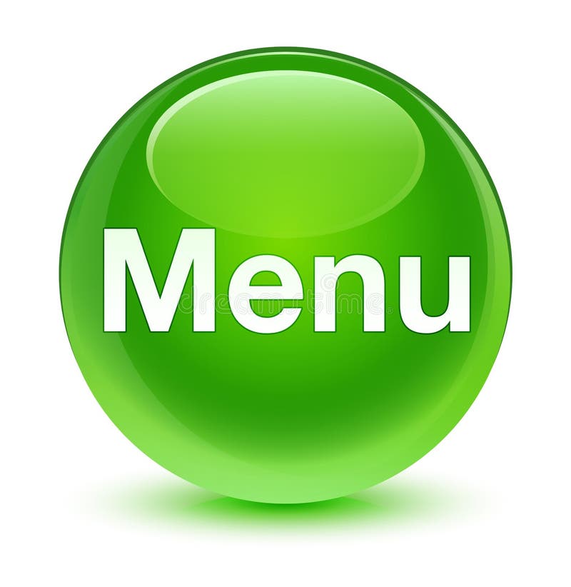 Menu green square button stock illustration. Illustration of word ...