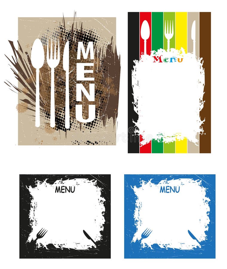 Menu in grunge style stock vector. Illustration of catering - 35931772