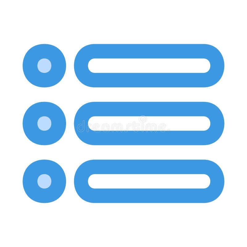 Menu Icon in Blue Style for Any Projects Stock Vector - Illustration of ...