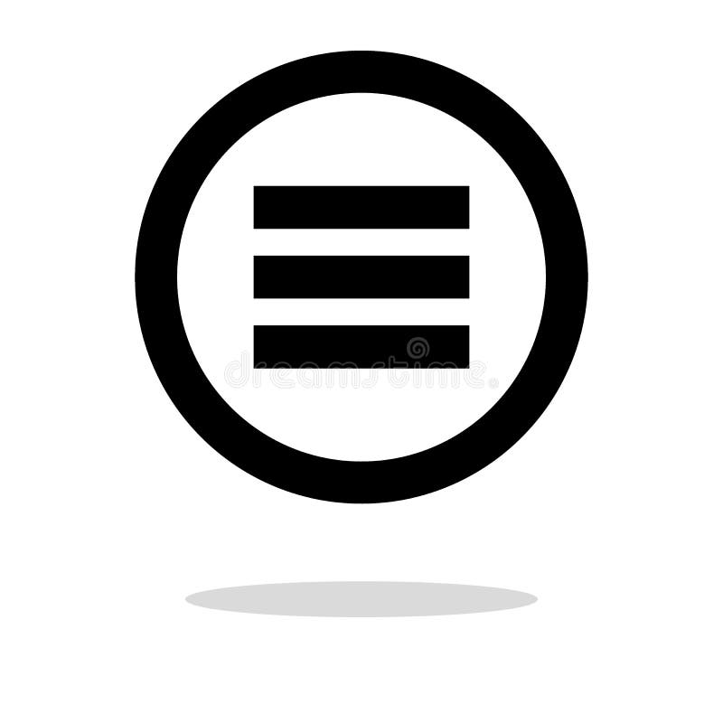 Menu Icon. Button with Menu Icon Stock Vector - Illustration of ...