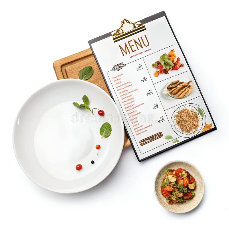 Menu Icon and Illustration Isolated on White Background Stock ...