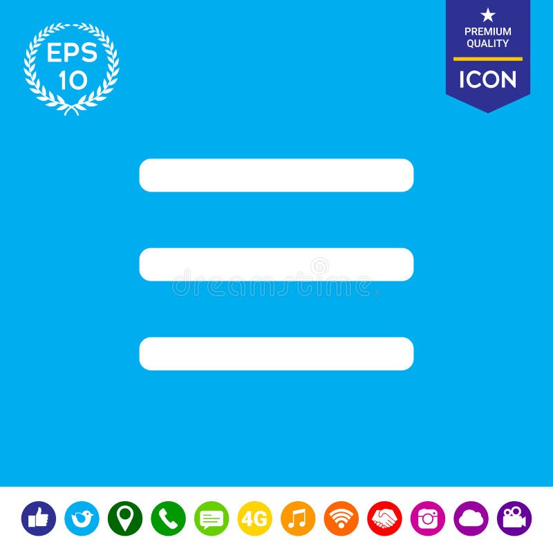 Menu Icon stock illustration. Illustration of application - 89685969