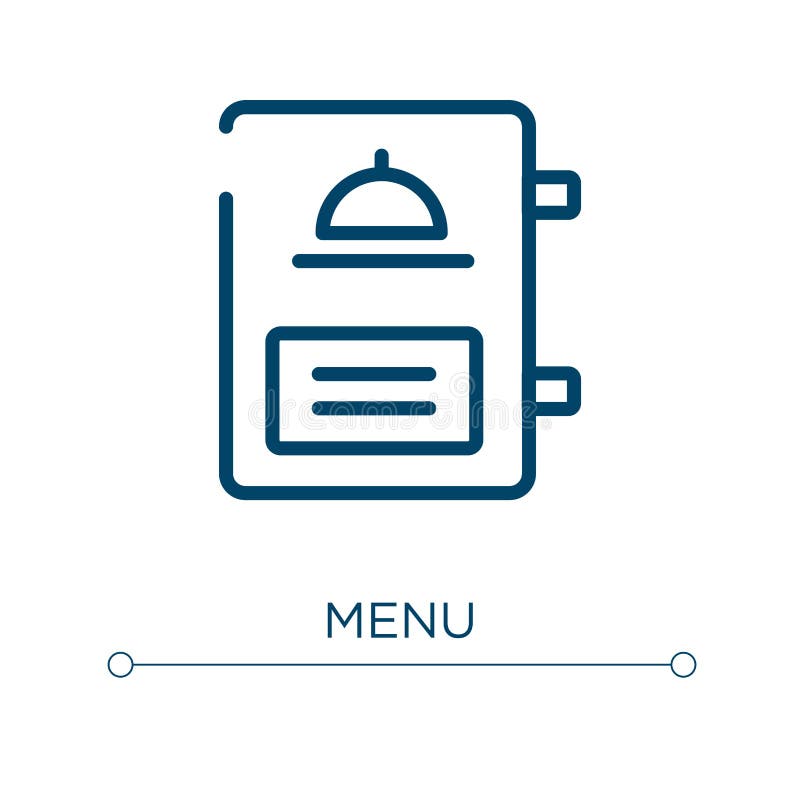 Menu Icon. Linear Vector Illustration. Outline Menu Icon Vector Stock ...
